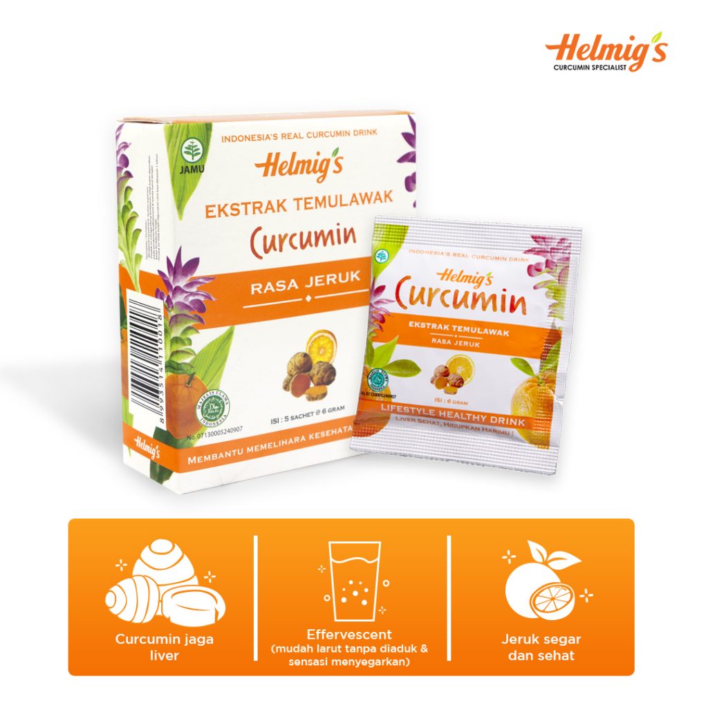 Helmig's Curcumin Effervescent Sugar Rasa Jeruk - Helmigs